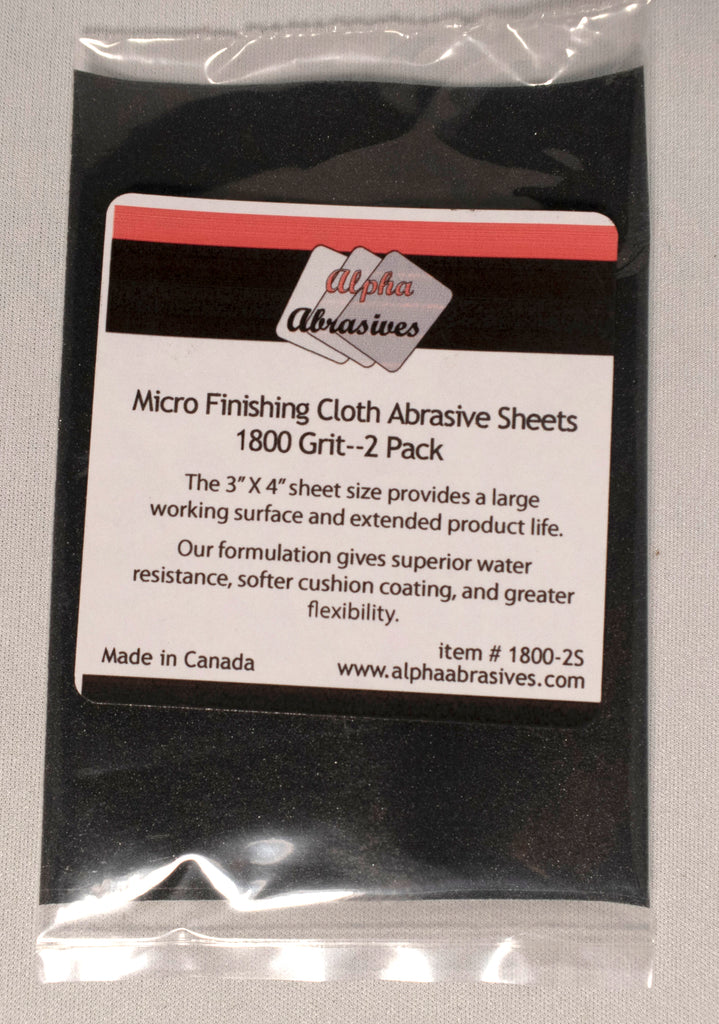 Finishing Cloth - Micro Abrasive Sheets - 1800 Grit – HobbyTools.com
